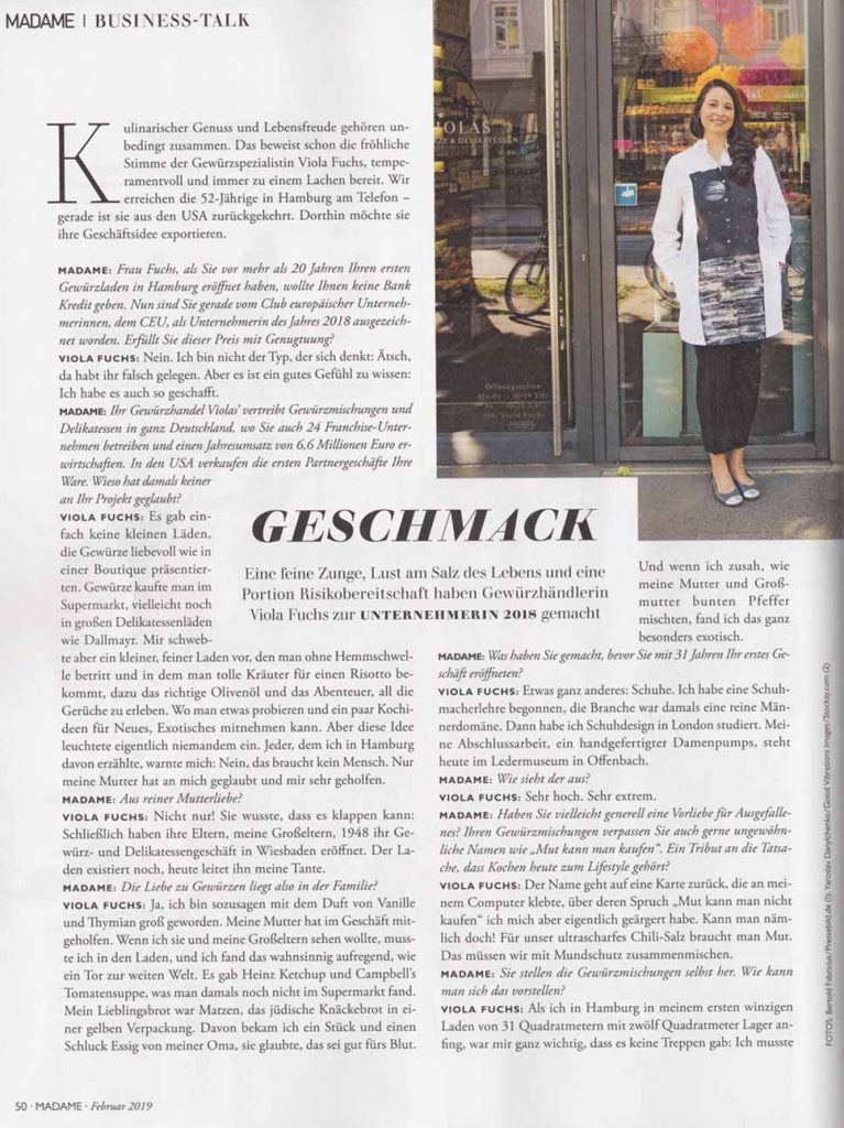 Presseartikel | Madame Ausgabe 0219