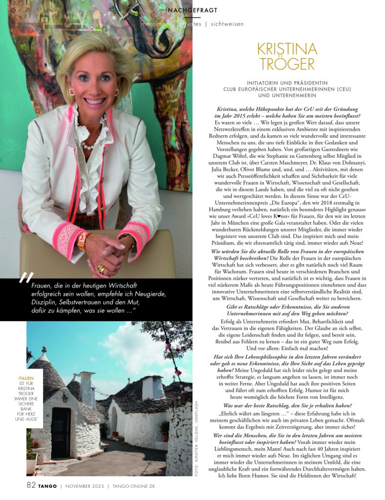 Presseartikel | TANGO Ausgabe 11-2023