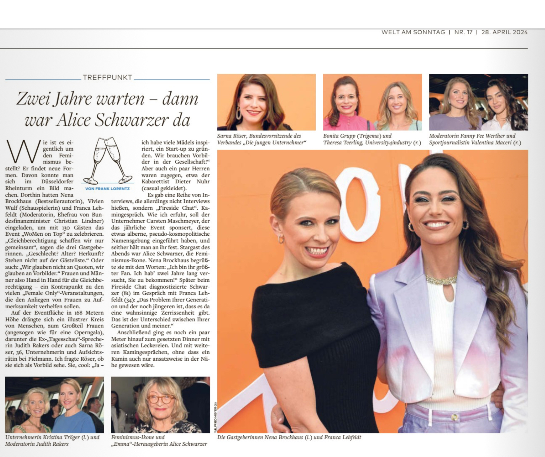 Presseartikel | WELT AM SONNTAG NRW vom 27.4.24